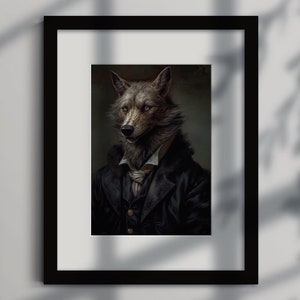 Werewolf Decor Victorian Wolf Wall Art Print - Etsy