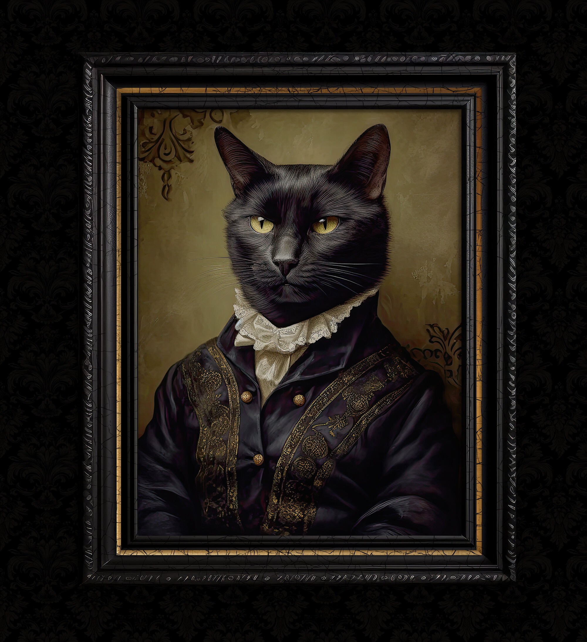 Victorian Cat Art Print - Etsy