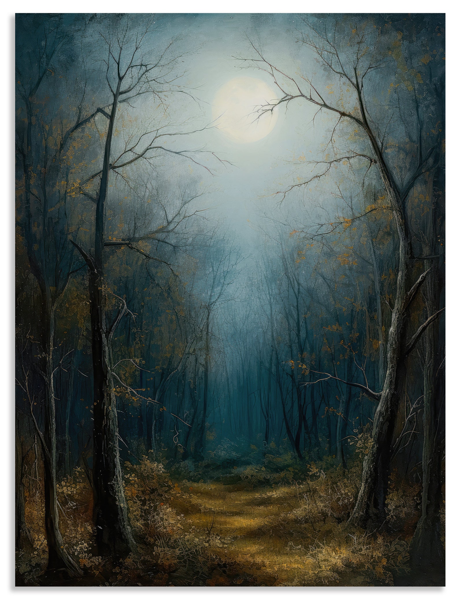 Goth Decor Dark Forest Wall Art Print - Etsy