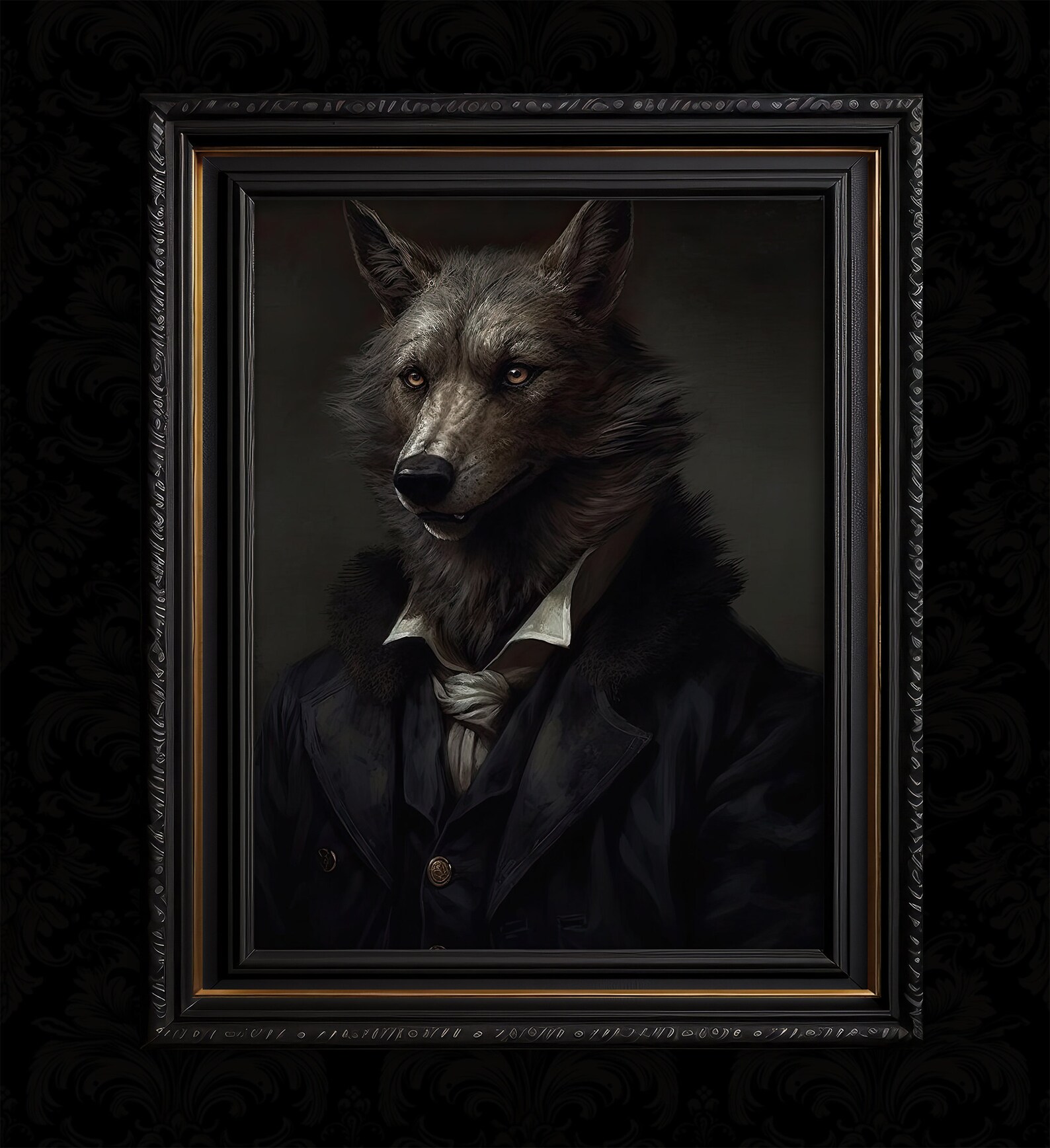 Werewolf Decor Victorian Wolf Wall Art Print - Etsy