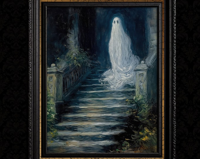 Vintage Ghost Poster, Ghost Wall Art, Ghost Print, Ghost Wall Decor ...