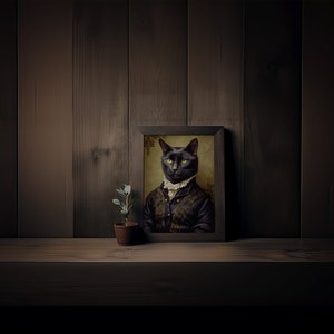 Victorian Cat Art Print - Etsy