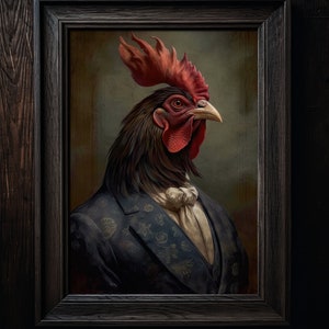 Victorian Chicken Vintage Wall Art Print - Etsy