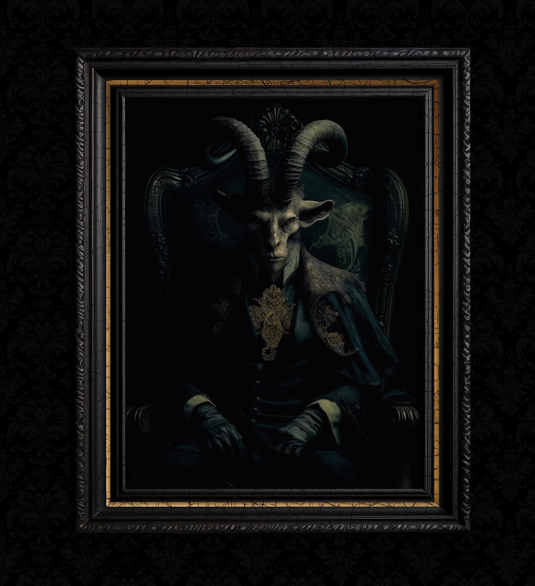 Victorian Baphomet Satanic Decor Wall Decor Print - Etsy