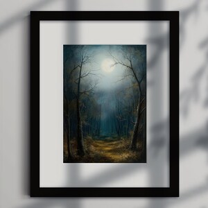 Goth Decor Dark Forest Wall Art Print - Etsy