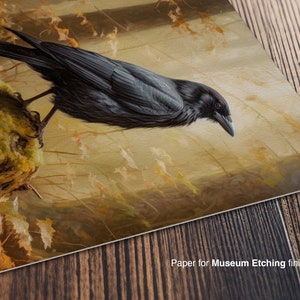 Vintage Forest Raven Wall Art Print - Etsy