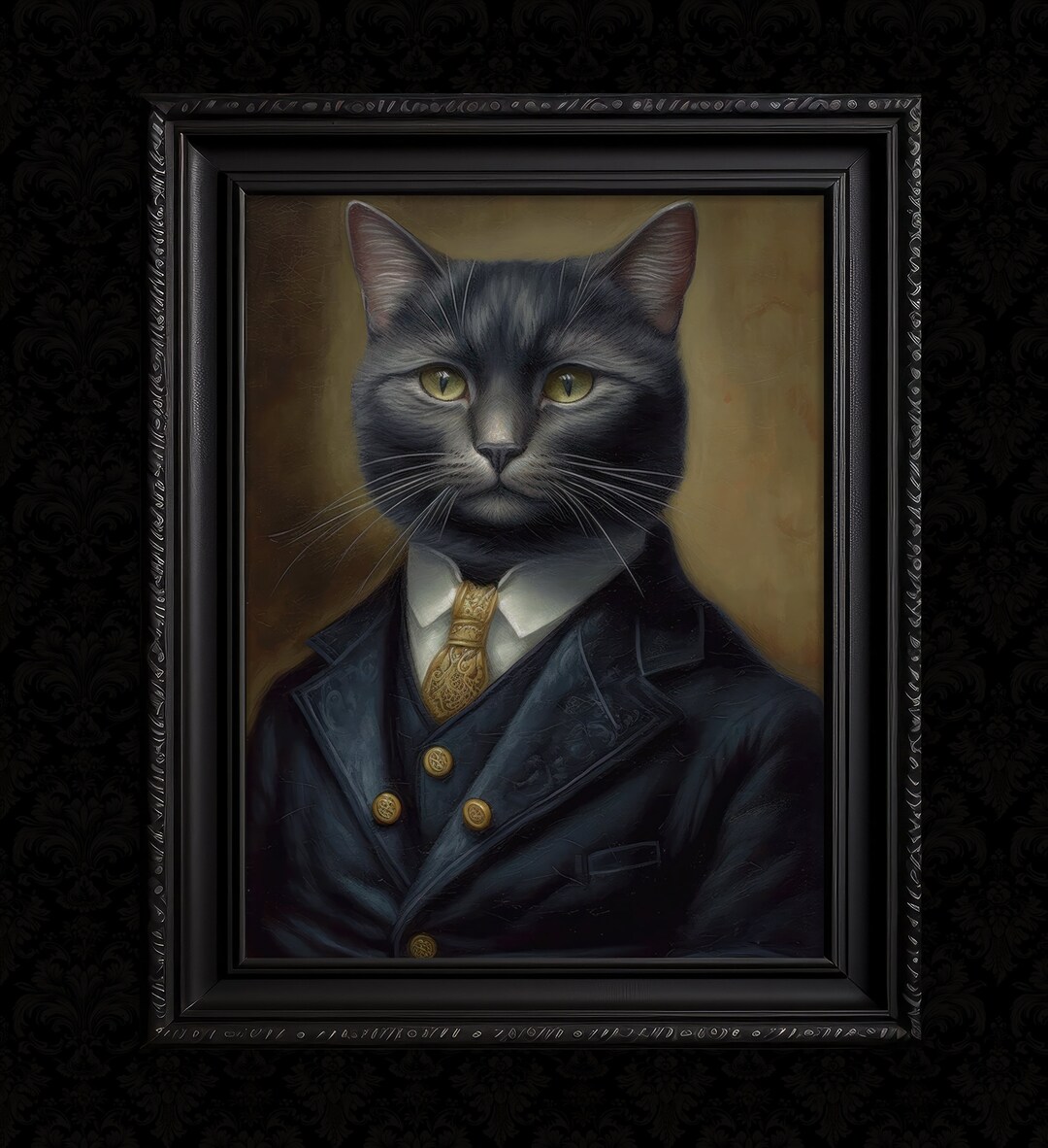 Victorian Cat Art Vintage Poster Print Home Decor - Etsy