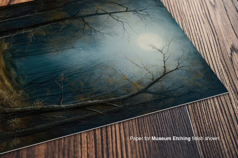 Goth Decor Dark Forest Wall Art Print - Etsy