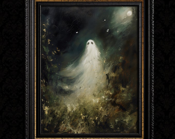 Vintage Ghost Poster, Ghost Wall Art, Ghost Print, Ghost Wall Decor ...