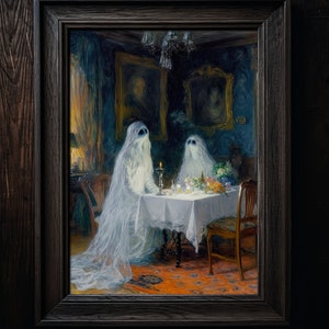 Ghosts Having Dinner - Ghost Painting Wall Decor - Etsy