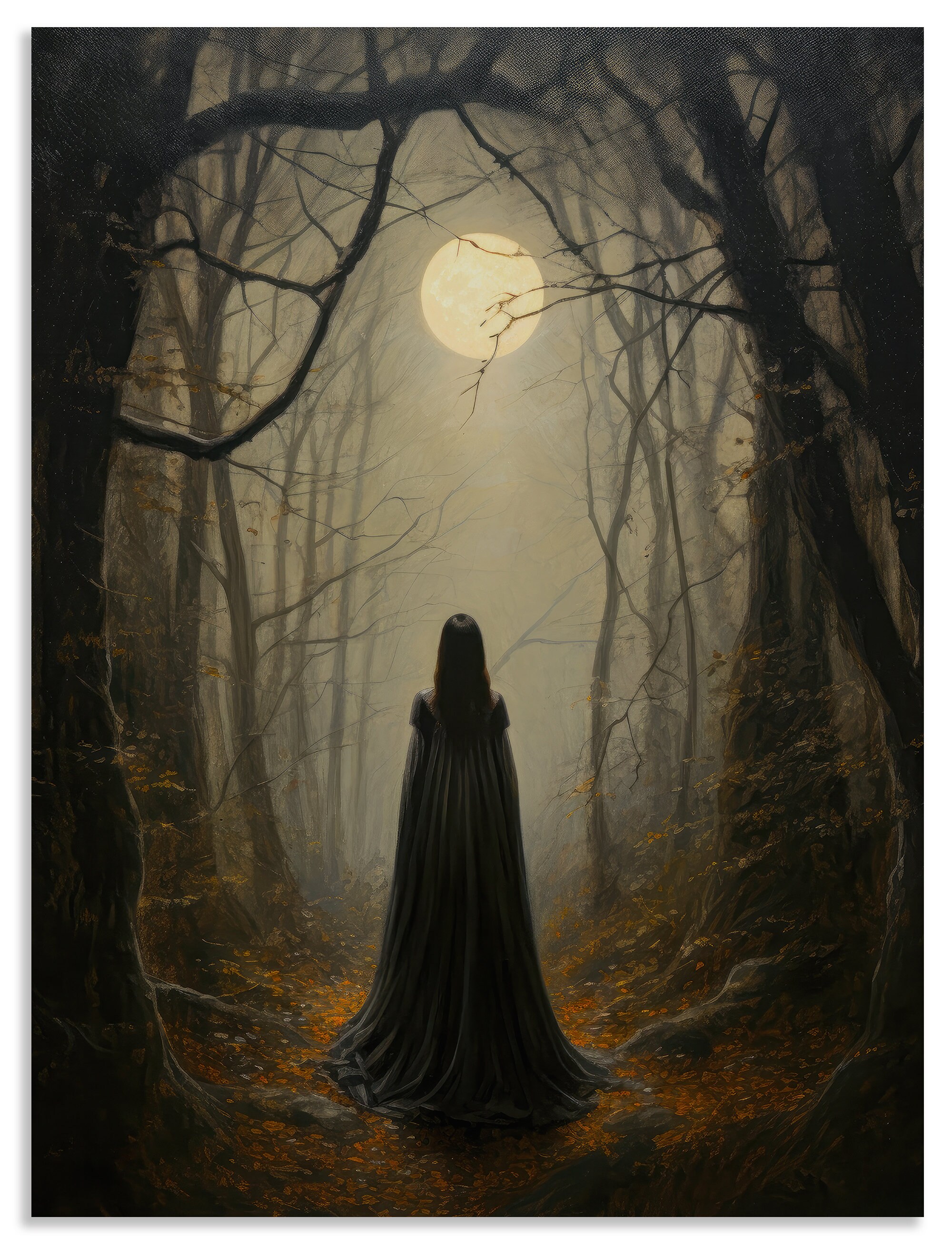 Goth Decor Dark Forest Wall Art Print - Etsy