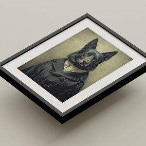 Victorian German Shepherd Vintage Wall Decor Print - Etsy