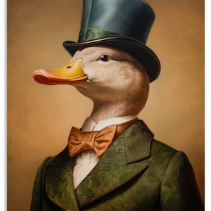Victorian Duck Art Fantasy Portrait Print - Etsy