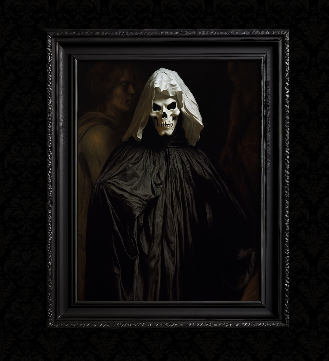 Halloween Decor: Halloween Skeleton Wall Art Print - Etsy