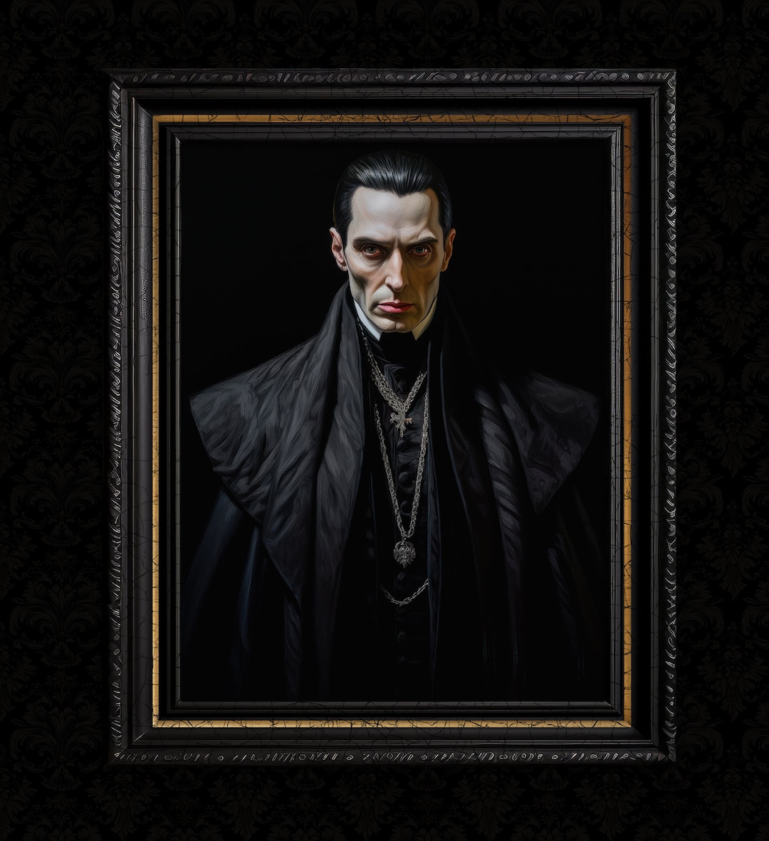 Victorian Dracula Art Portrait Dracula Wall Decor Print - Etsy