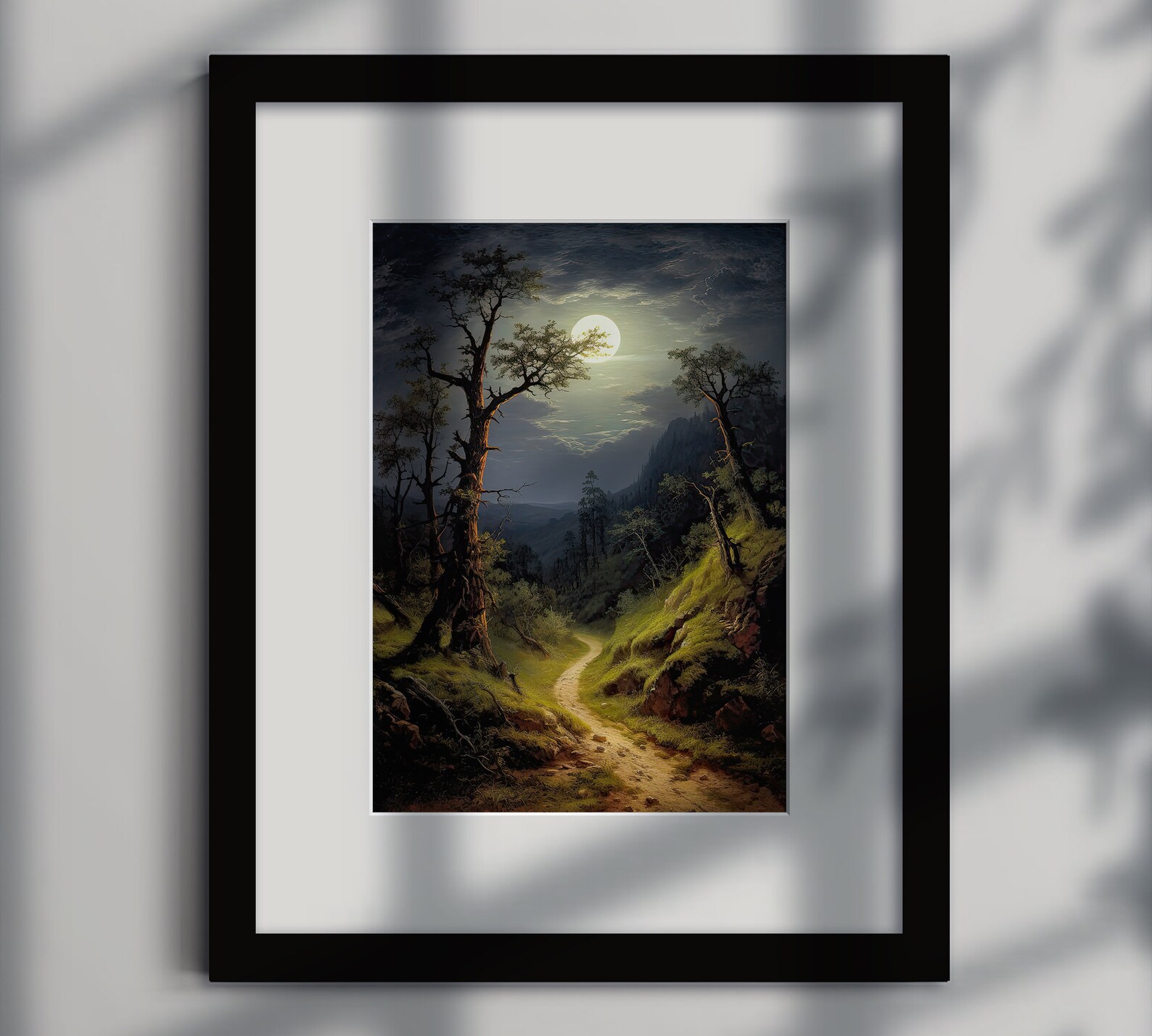 Goth Decor Dark Forest Wall Art Print - Etsy