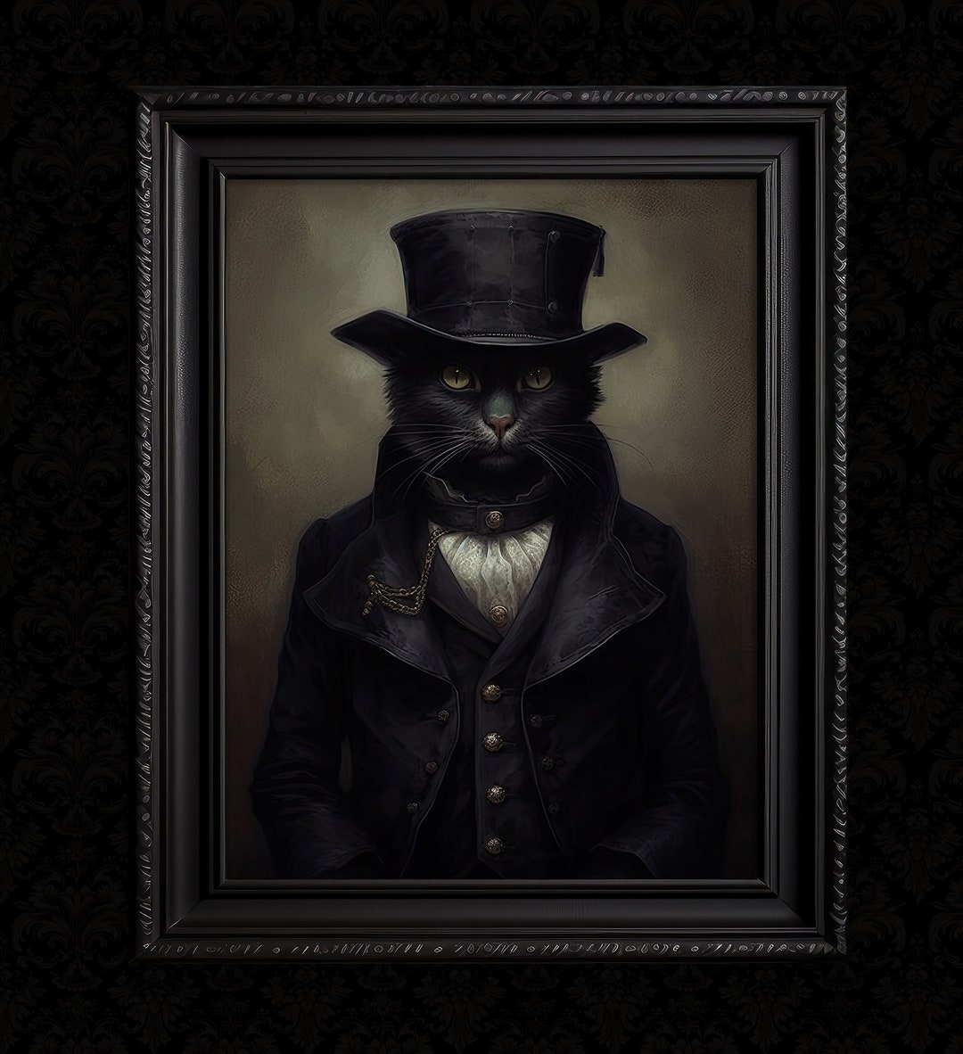 Victorian Cat Art Vintage Wall Decor Print - Etsy