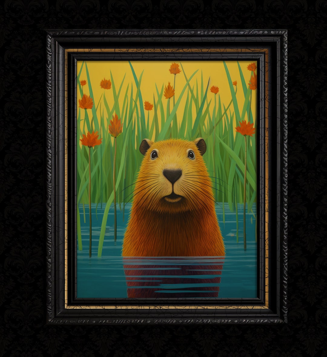 Capybara Gift Wall Art Print - Etsy