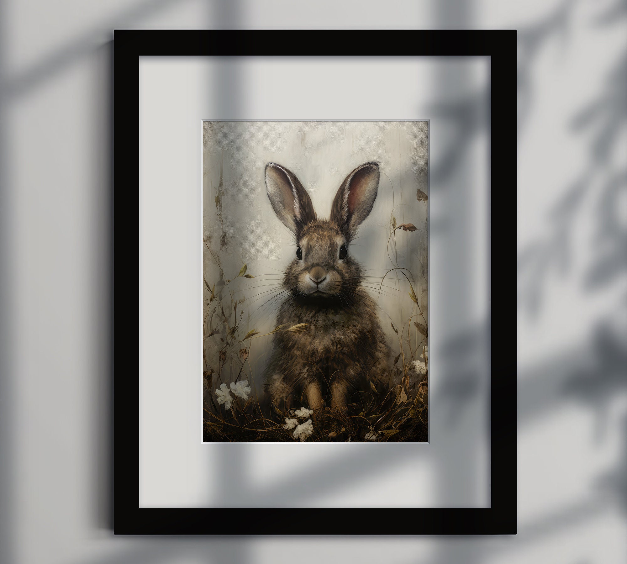 Rabbit Art Cottagecore Wall Art Print - Etsy