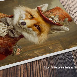 Victorian Fox Portrait Print - Etsy