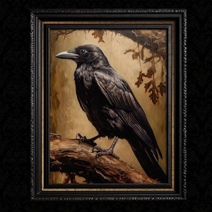 Gothic Raven Wall Art Print - Etsy