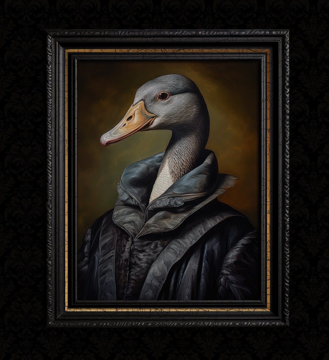 Goose Art Print Fantasy Animal Portrait - Etsy