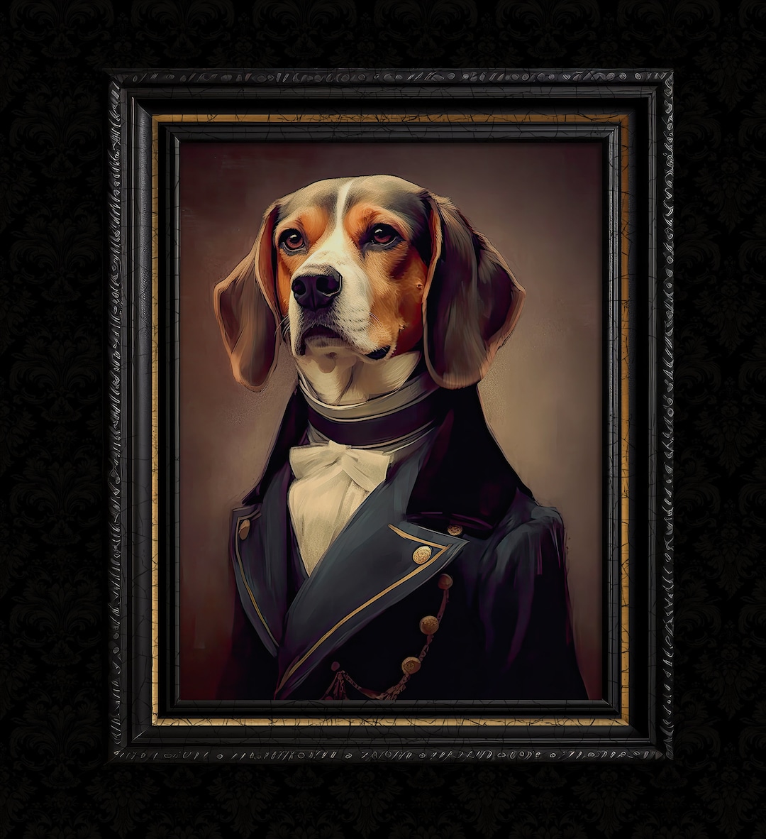 Victorian Beagle Vintage Wall Art Print - Etsy
