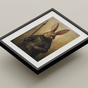 Victorian Rabbit Art Portrait Rabbit Wall Decor Print - Etsy