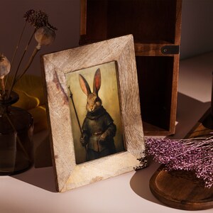 Victorian Rabbit Art Portrait Rabbit Wall Decor Print - Etsy