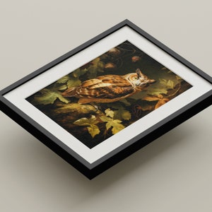 Victorian Owl Wall Art Print - Etsy