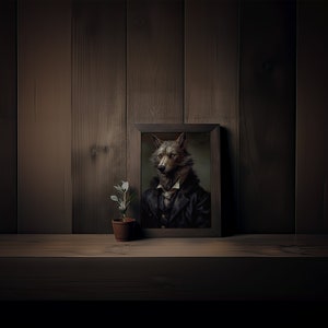 Werewolf Decor Victorian Wolf Wall Art Print - Etsy