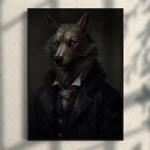 Werewolf Decor Victorian Wolf Wall Art Print - Etsy