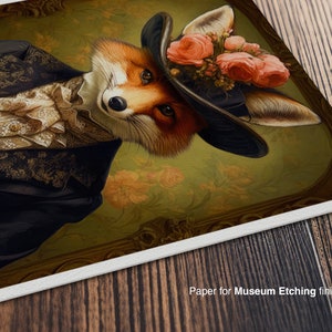 Victorian Fox Vintage Wall Decor Print - Etsy