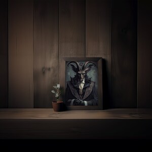 Satanic Decor Victorian Baphomet Vintage Wall Art Print - Etsy