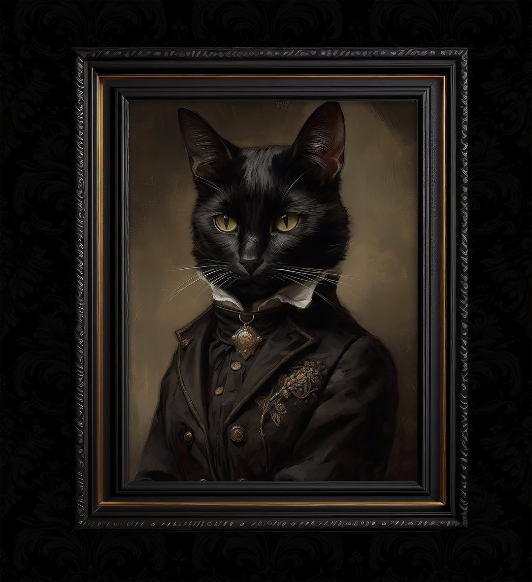 Victorian Cat Art Vintage Poster - Etsy