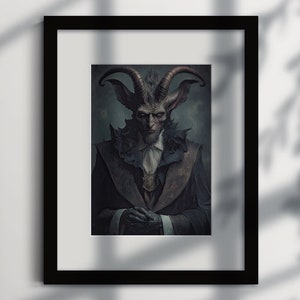 Satanic Decor Victorian Baphomet Vintage Wall Art Print - Etsy