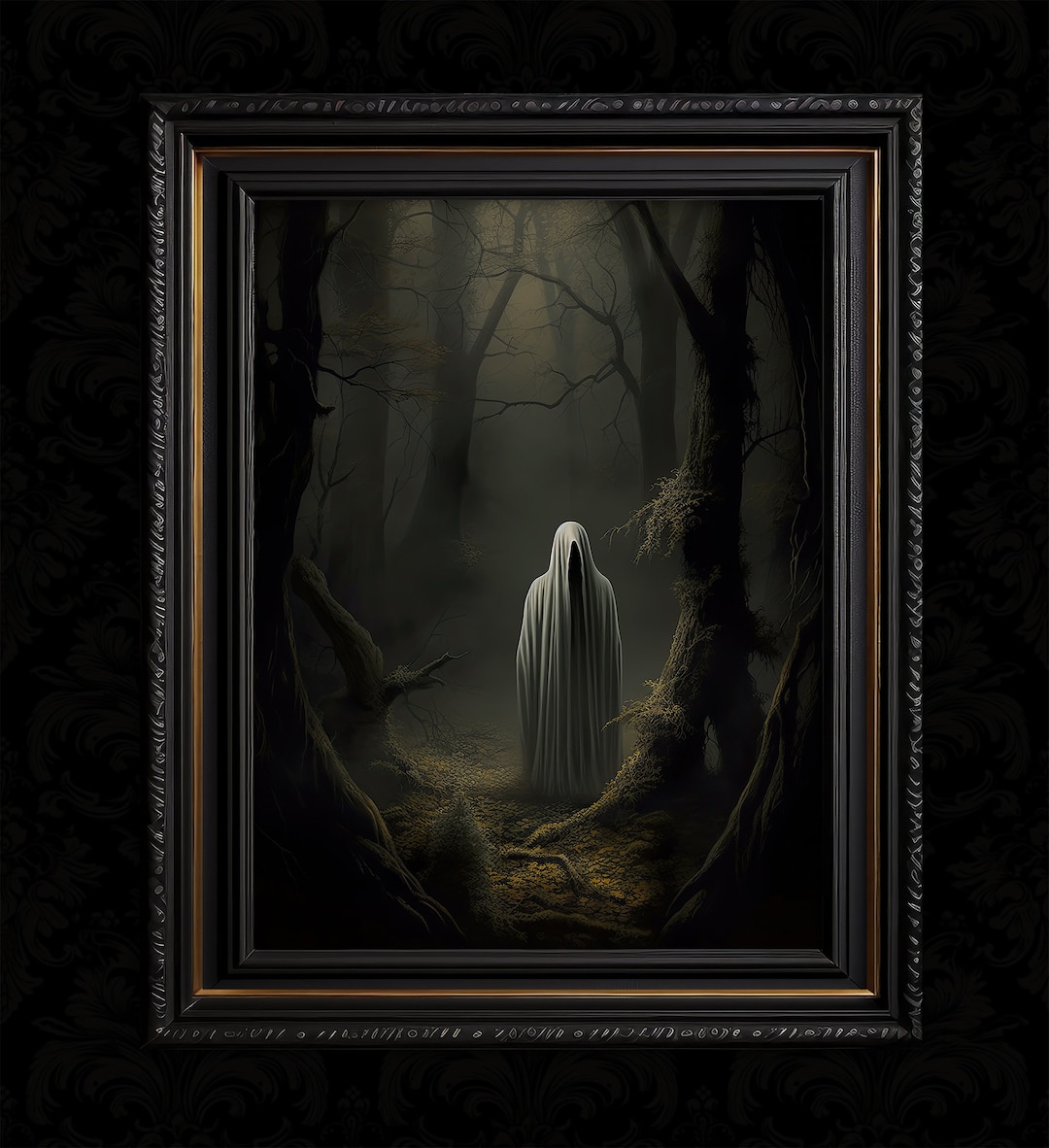 Ghost in the Dark Forest Vintage Poster Art Poster Print - Etsy