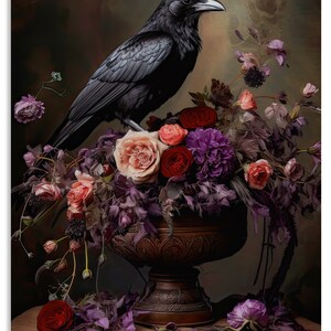 Vintage Moody Raven Wall Art Print - Etsy