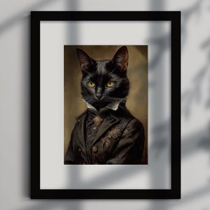 Victorian Cat Art Vintage Poster - Etsy