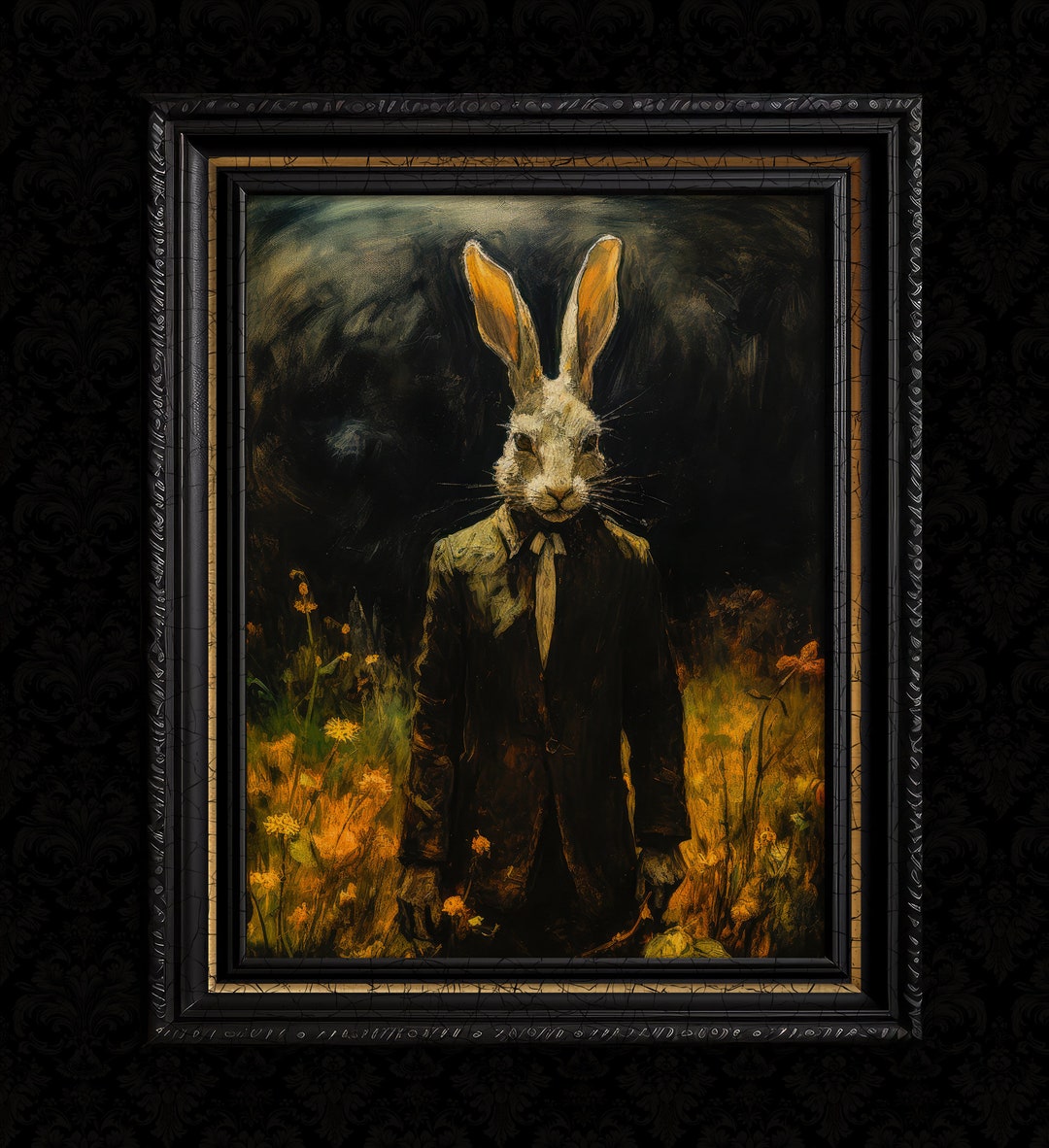Rabbit Art - Victorian Portrait Fantasy Decor Print - Etsy