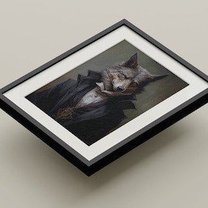 Werewolf Decor Victorian Wolf Print - Etsy