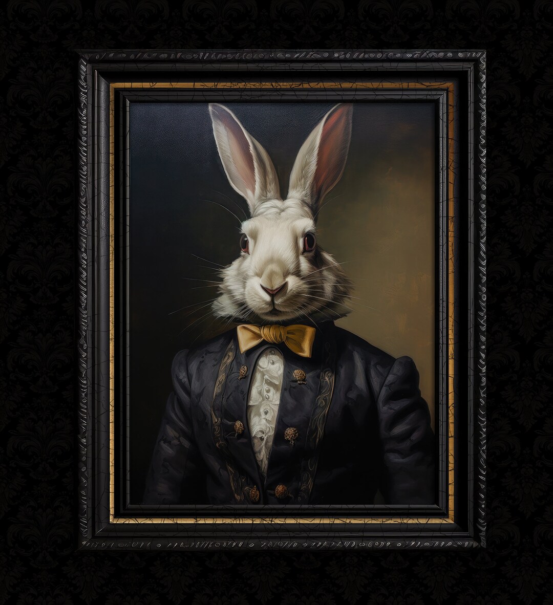 Rabbit Art - Victorian Portrait Fantasy Decor Print - Etsy