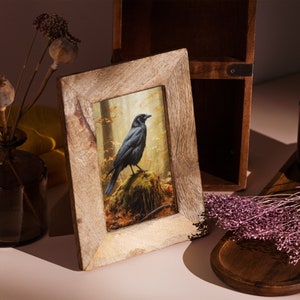 Vintage Forest Raven Wall Art Print - Etsy