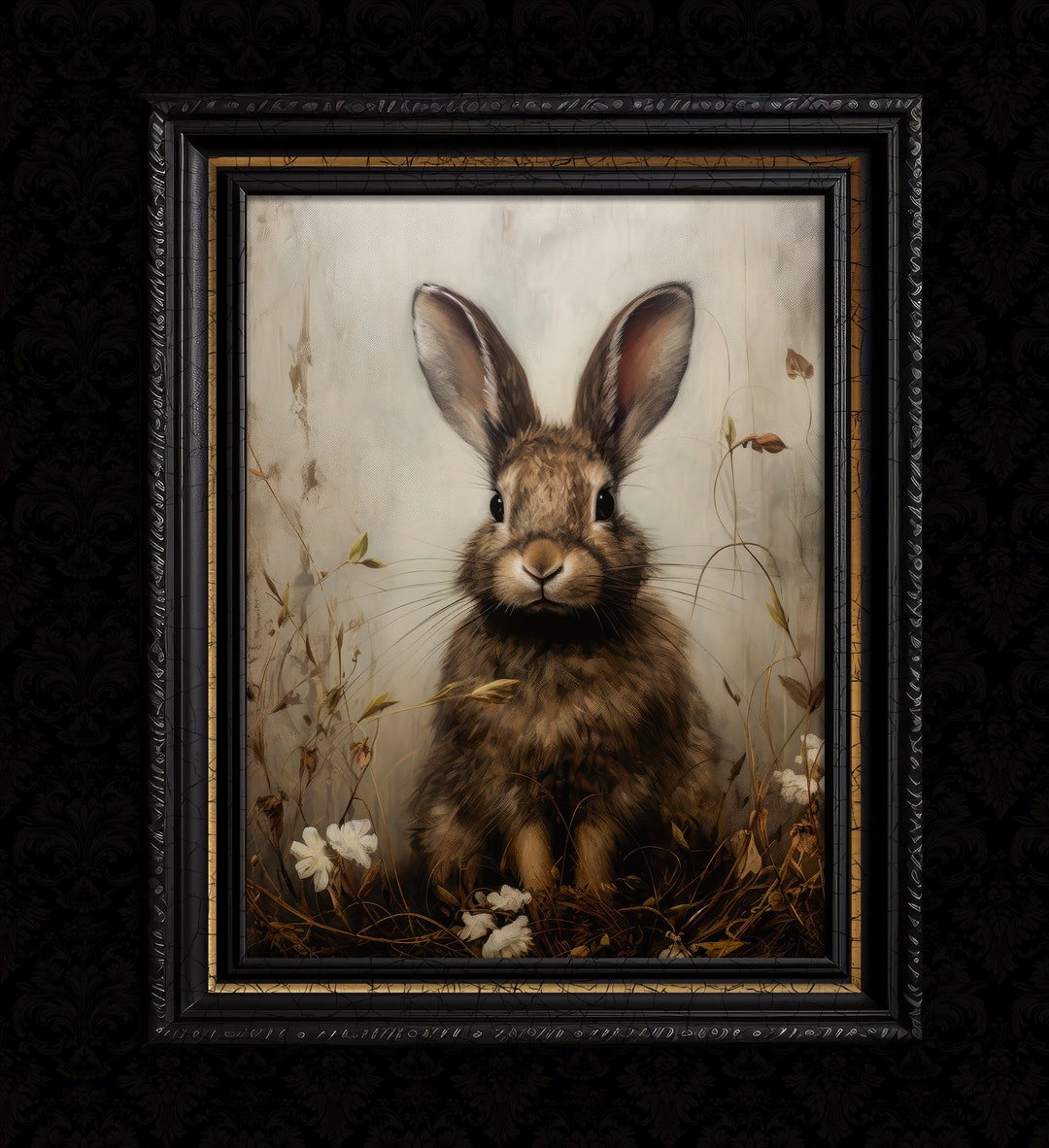 Rabbit Art Cottagecore Wall Art Print - Etsy