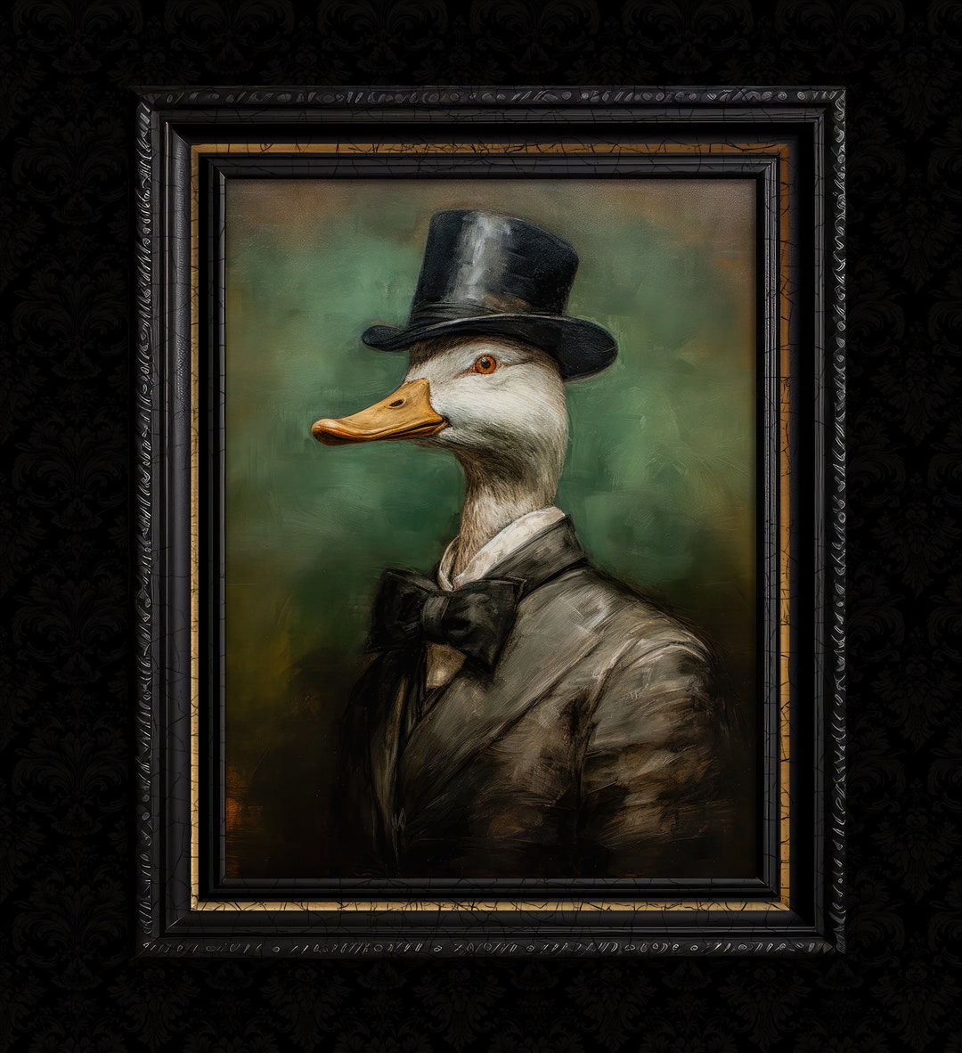 Victorian Goose Art Portrait Goose Wall Decor Print - Etsy