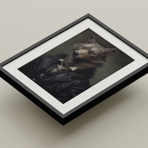 Werewolf Decor Victorian Wolf Wall Art Print - Etsy