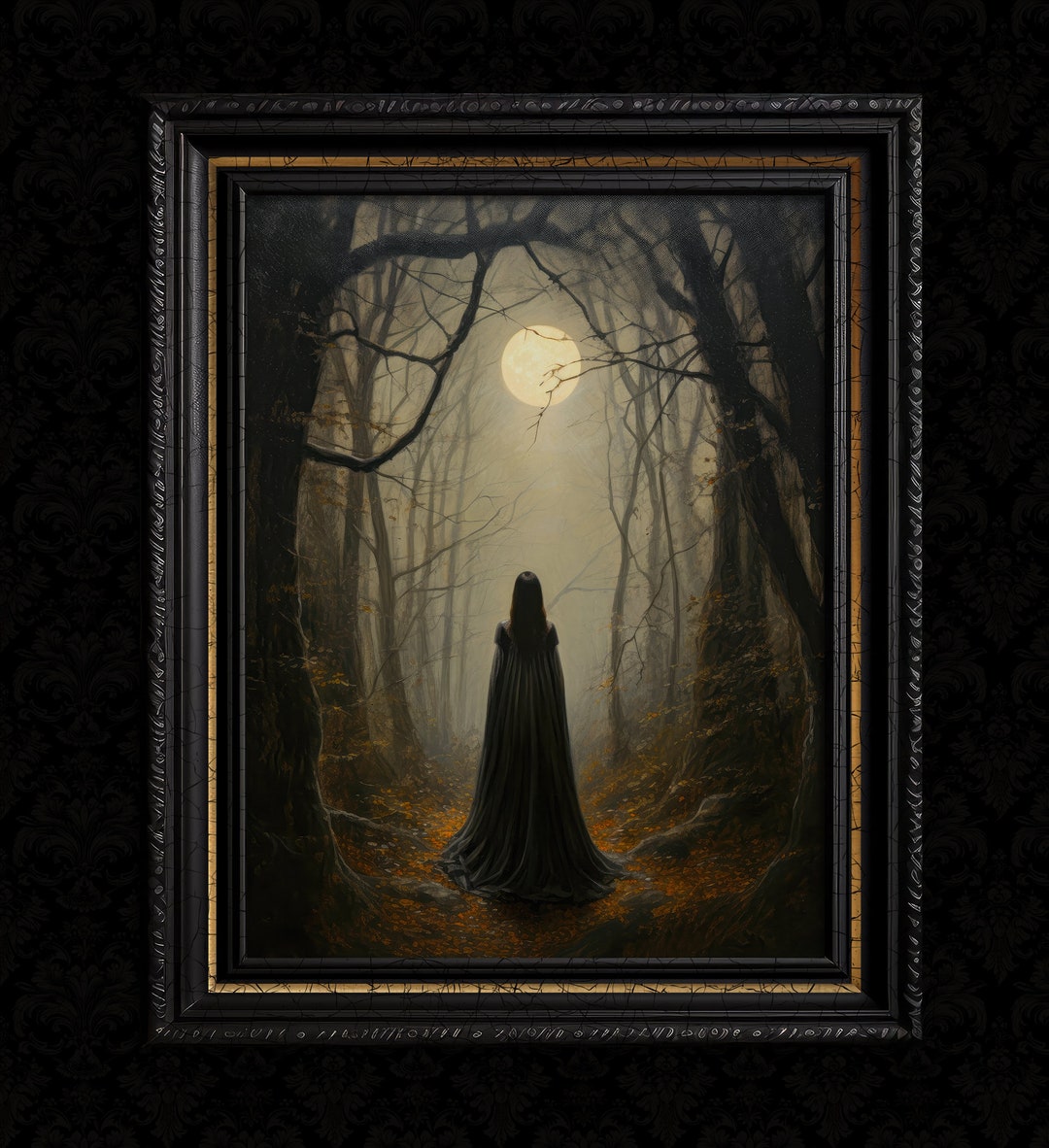 Goth Decor Dark Forest Wall Art Print - Etsy