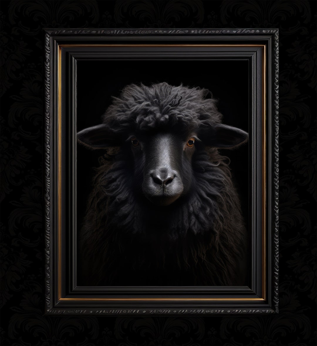 Dark Academia Decor Black Sheep Print - Etsy