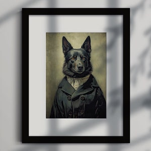 Victorian German Shepherd Vintage Wall Decor Print - Etsy