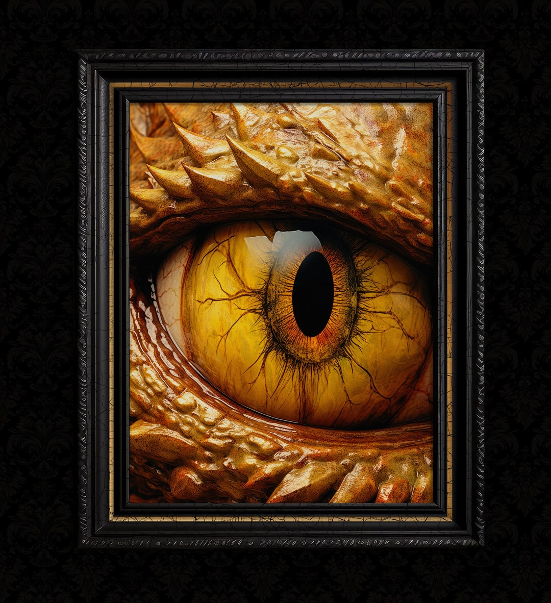 Dragon Eye Art Portrait Fantasy Decor Print - Etsy